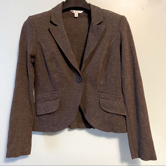 CAbi | Jackets & Coats | Cabi Charcoal Ponte Knit Blazer 2 | Poshmark